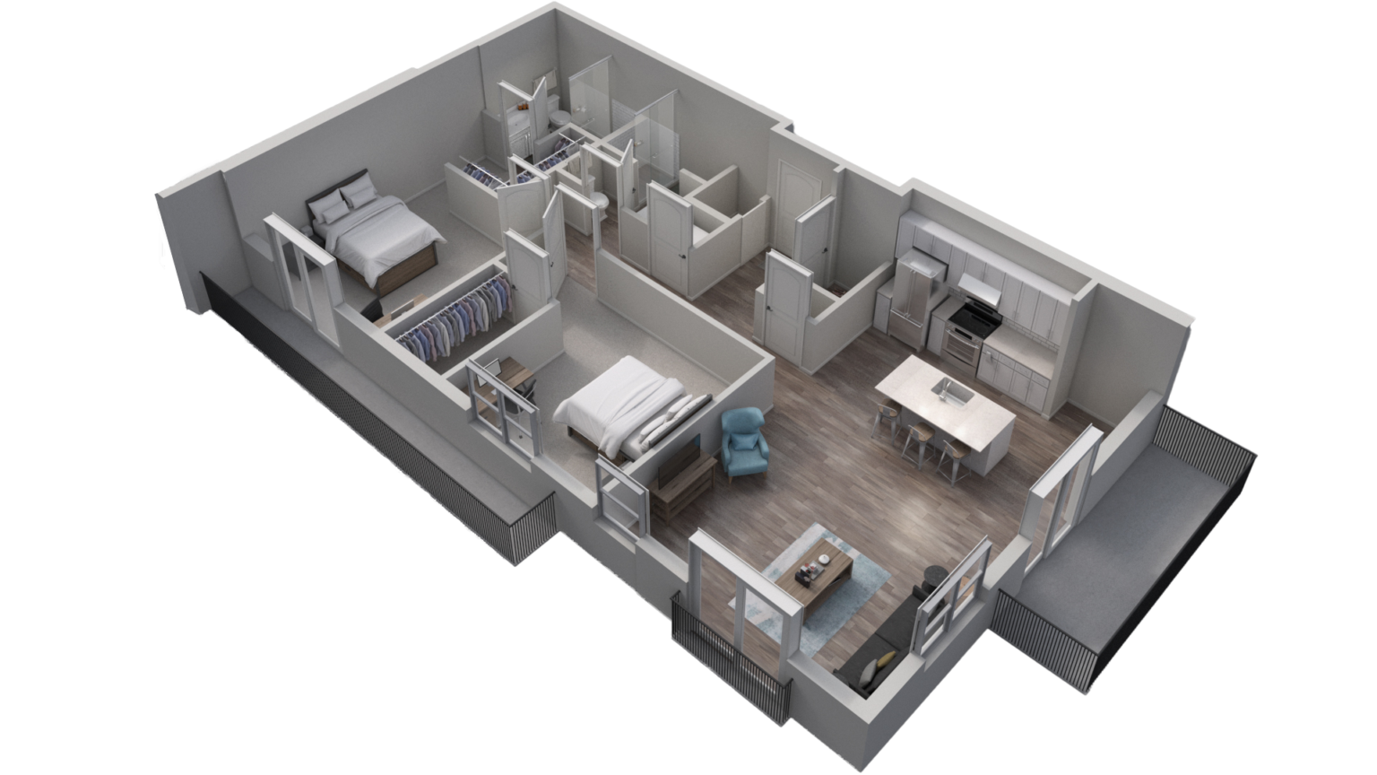 3 Bedroom Apartment Columbus D1 | Luxe Belle
